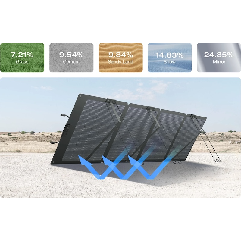 EcoFlow NextGen 220W Bifacial Portable Solar Panel – TOPCon High-Effic ...